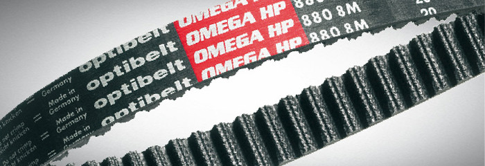 Cinghie dentate Optibelt OMEGA HP in gomma passo 2MHP, 3MHP, 5MHP, 8MHP ...